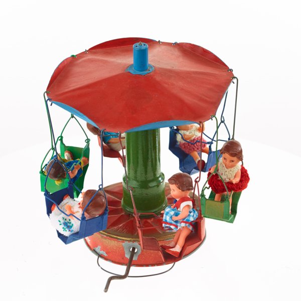 Doll carousel with crank mechanism