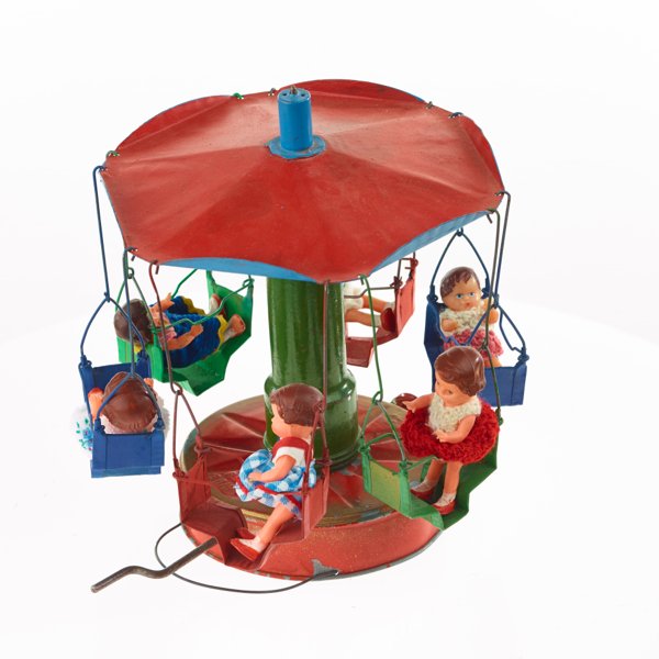 Doll carousel with crank mechanism