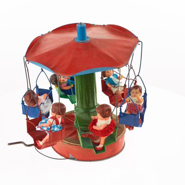 Doll carousel with crank mechanism