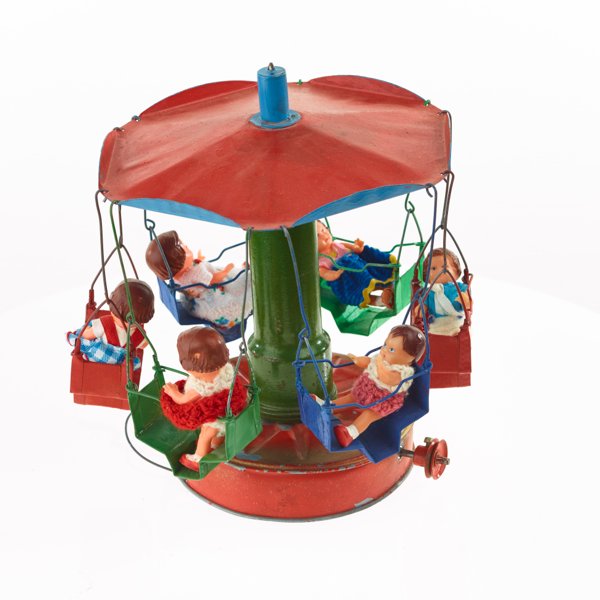 Doll carousel with crank mechanism