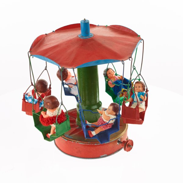Doll carousel with crank mechanism