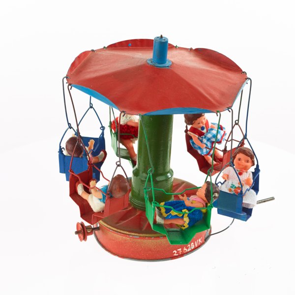Doll carousel with crank mechanism