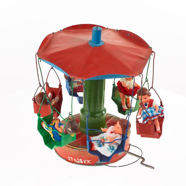 Doll carousel with crank mechanism