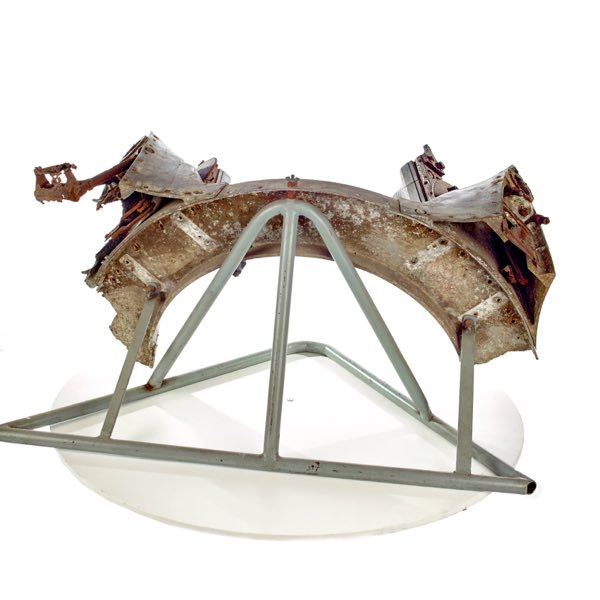 Abtriebsring einer A4-Rakete ("V2") mit zwei Strahlrudern