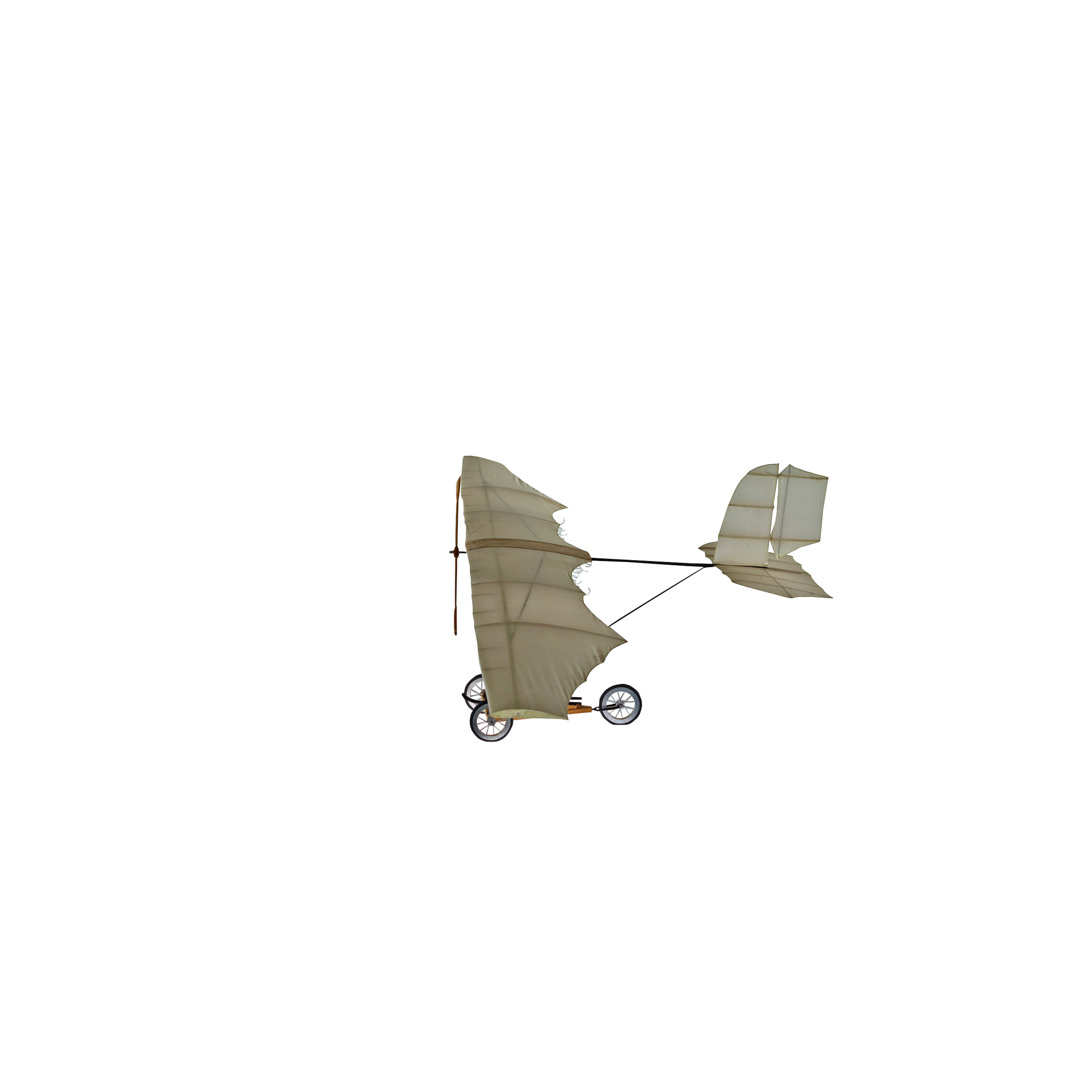 Model of human-powered MD 2 aircraft by Hans Seehase