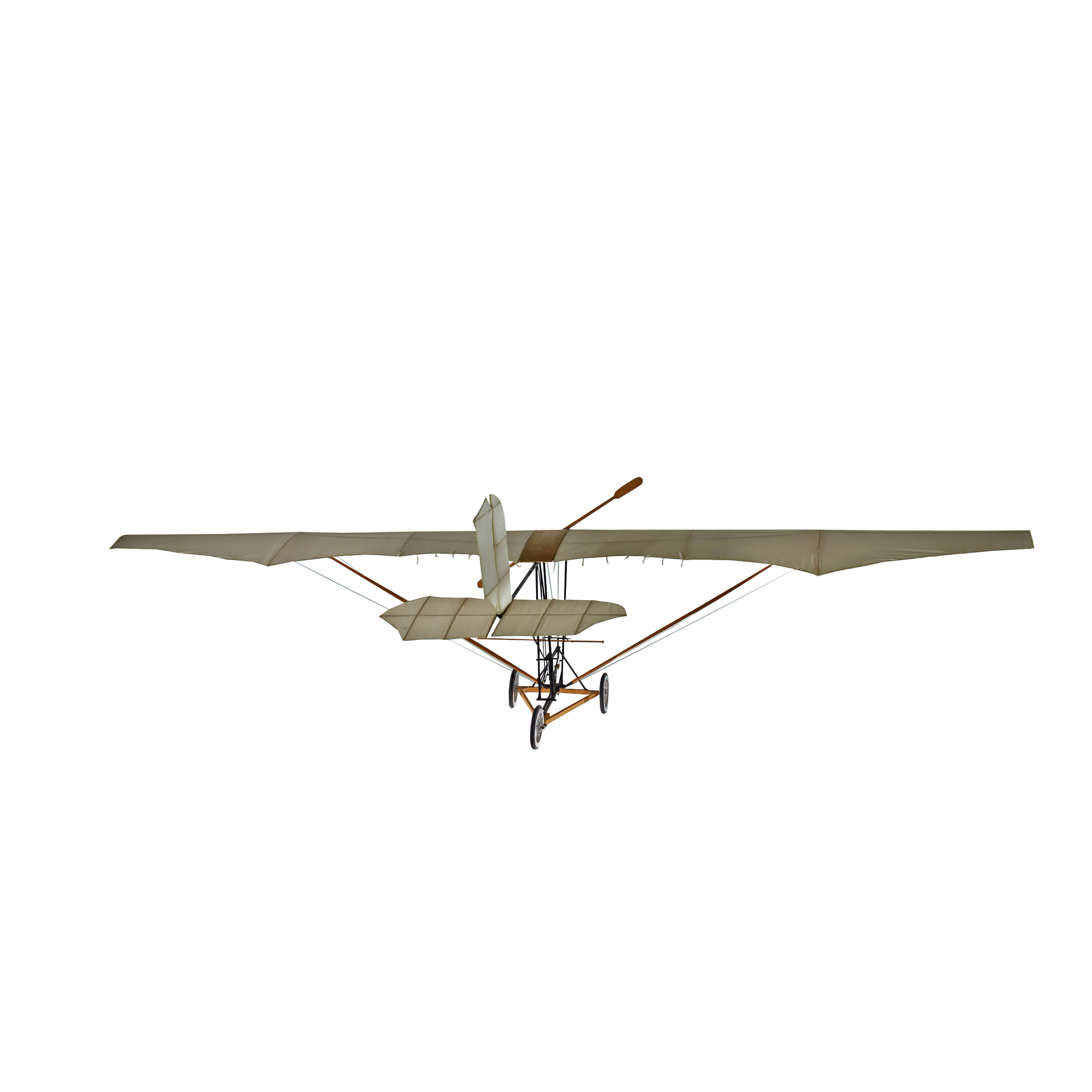 Model of human-powered MD 2 aircraft by Hans Seehase