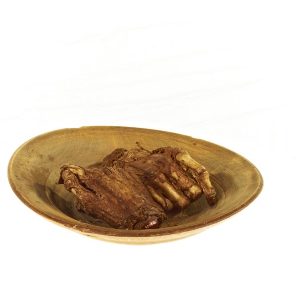 Dead hands (body symbol) in a turned wooden bowl from St. George, Wismar