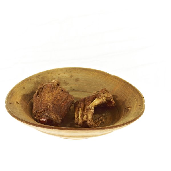 Dead hands (body symbol) in a turned wooden bowl from St. George, Wismar