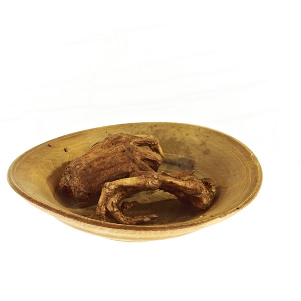 Dead hands (body symbol) in a turned wooden bowl from St. George, Wismar