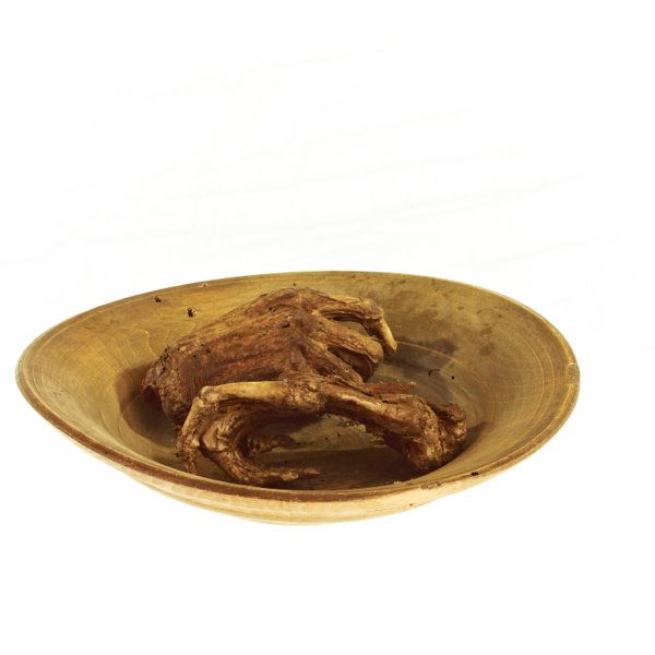 Dead hands (body symbol) in a turned wooden bowl from St. George, Wismar