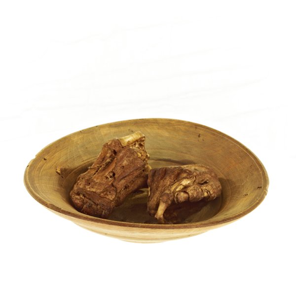 Dead hands (body symbol) in a turned wooden bowl from St. George, Wismar