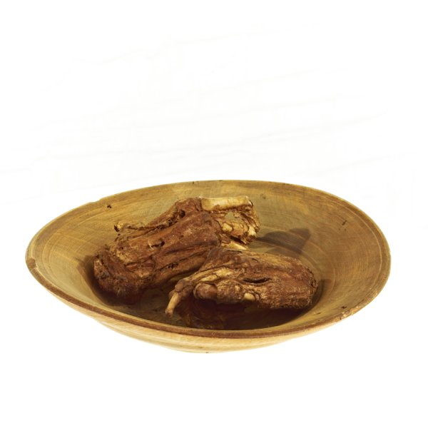 Dead hands (body symbol) in a turned wooden bowl from St. George, Wismar