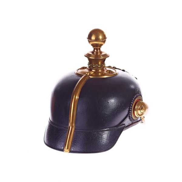 Leather helmet with spike (“spiked helmet”) of Mecklenburg troops