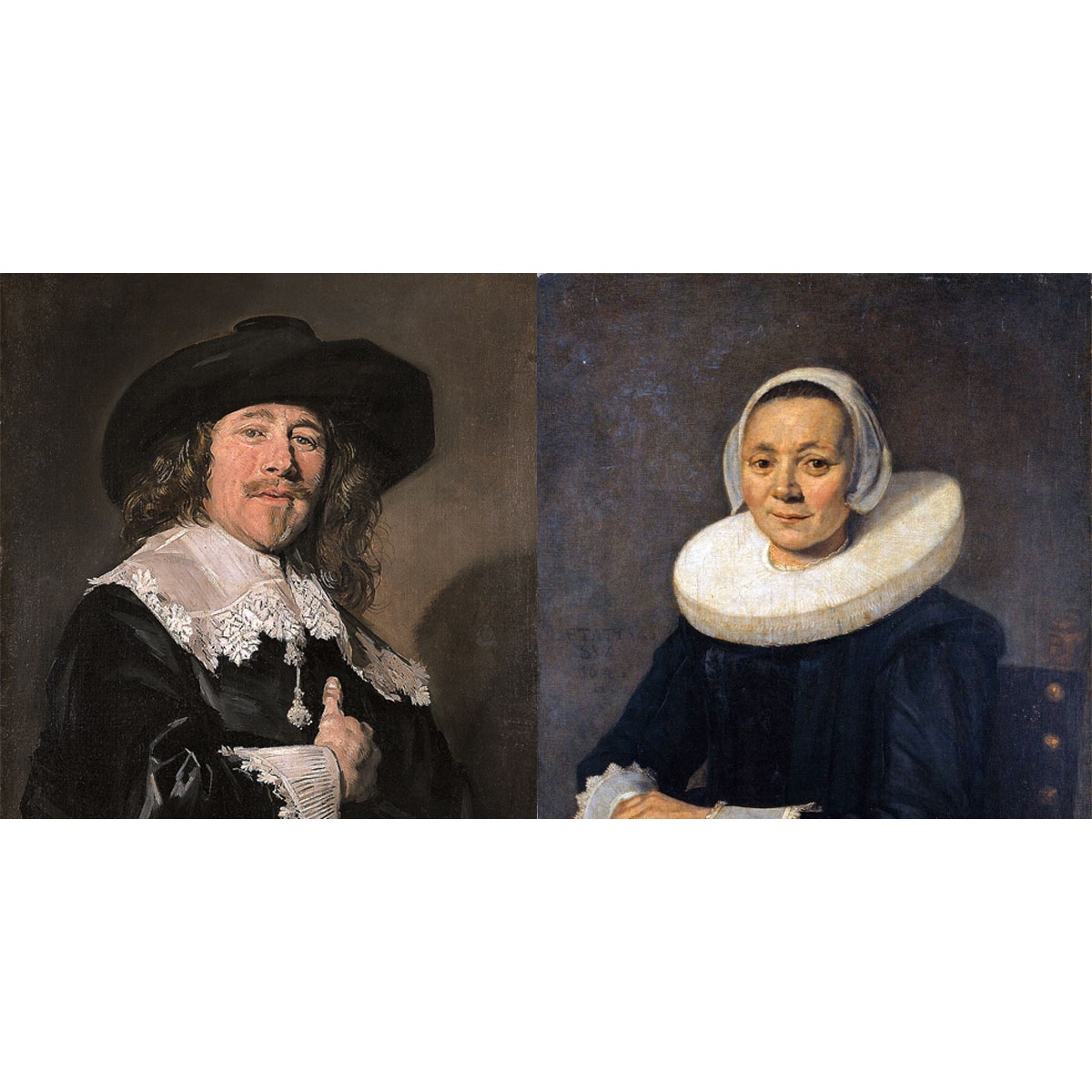 Frans Hals: portrait of a distinguished gentleman and portrait of a ...
