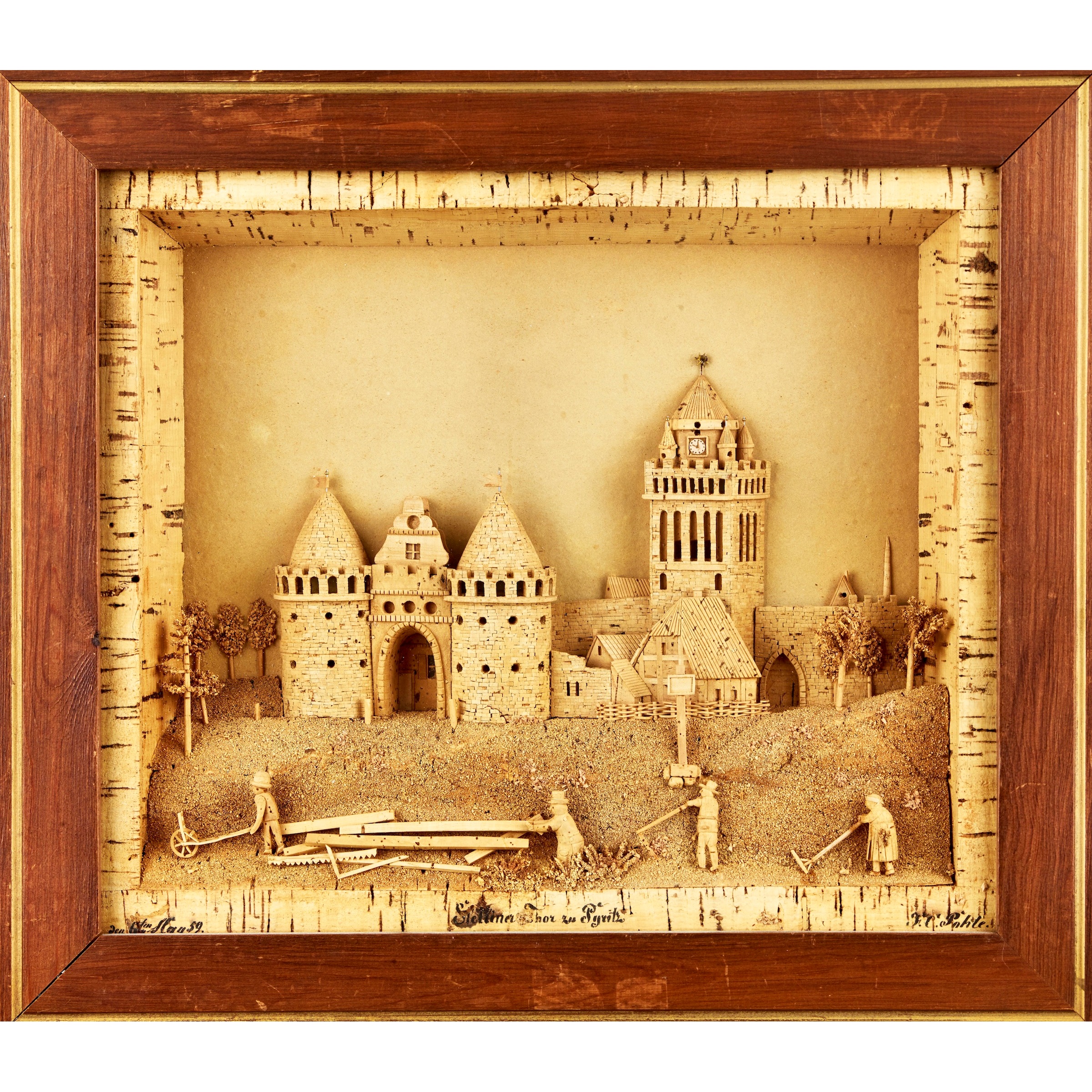 Cork relief of Stettin Gate in Pyritz