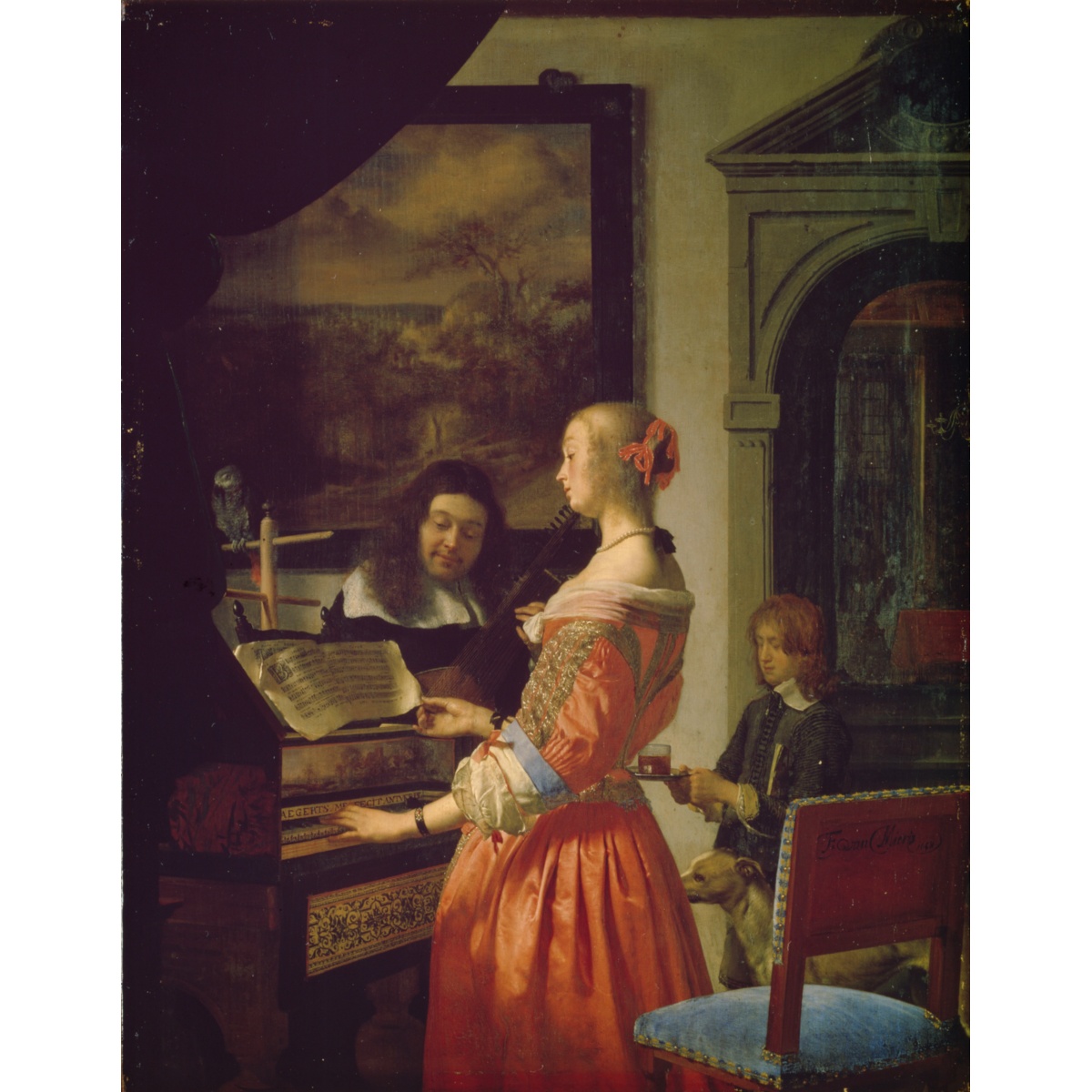 Frans van Mieris d. Ä.: Dame am Cembalo