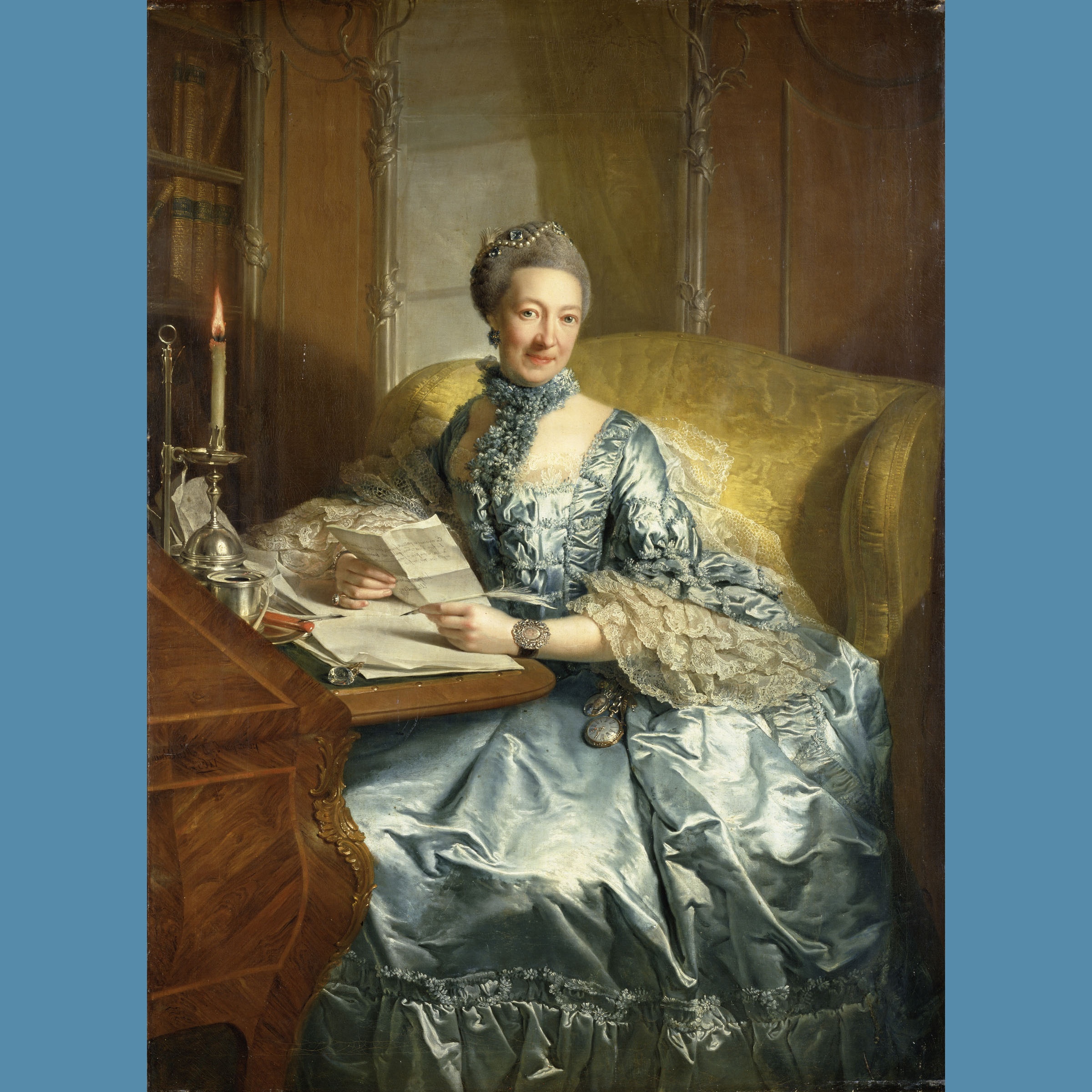 Georg David Matthieu: portrait of Ulrike Sophie of Mecklenburg-Schwerin