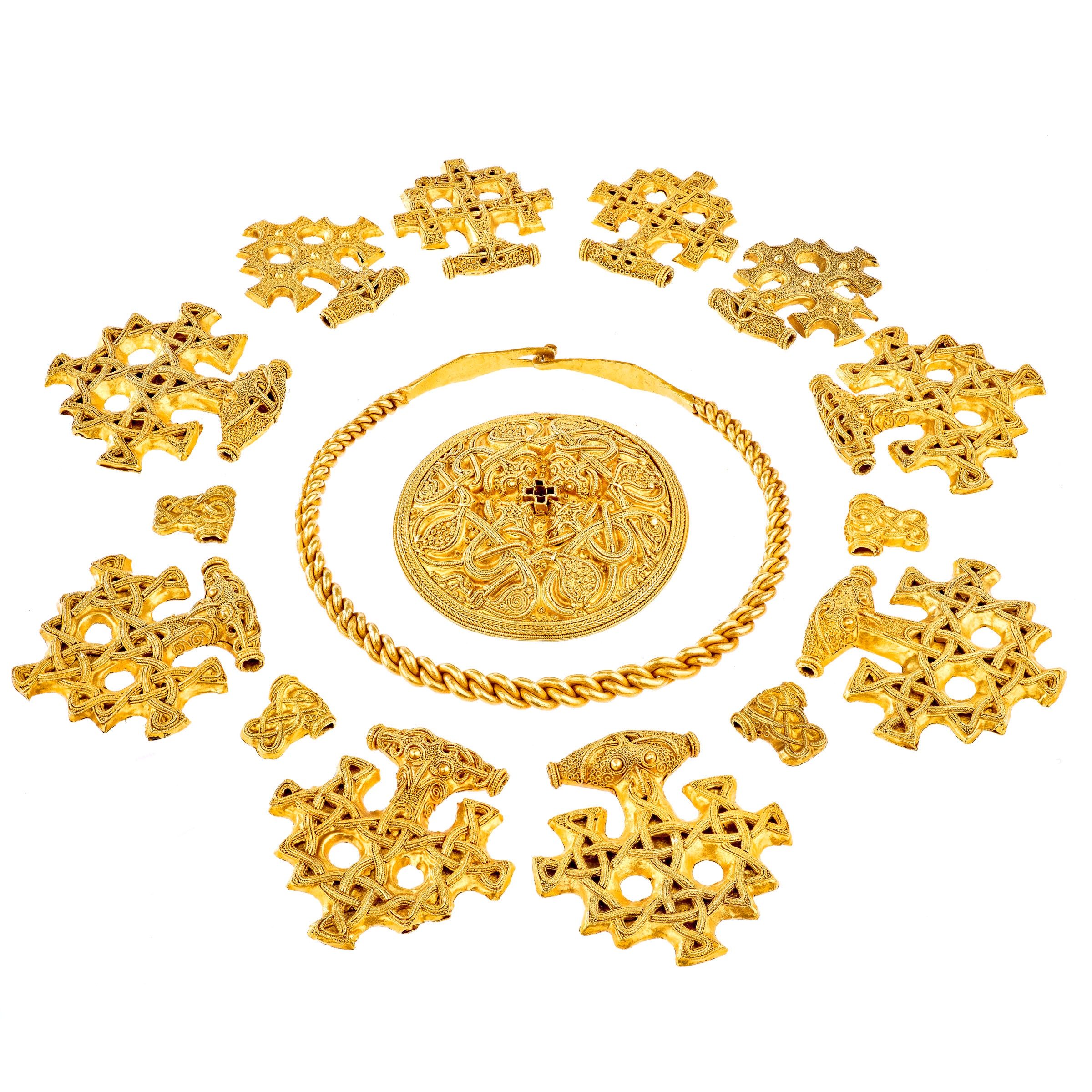 16-teiliger Goldschmuck von Hiddensee